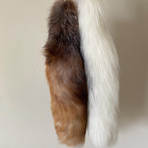XL Smokey Red Fox Tail (XL and Regular Size), Real Fox Tail, Tails for ...