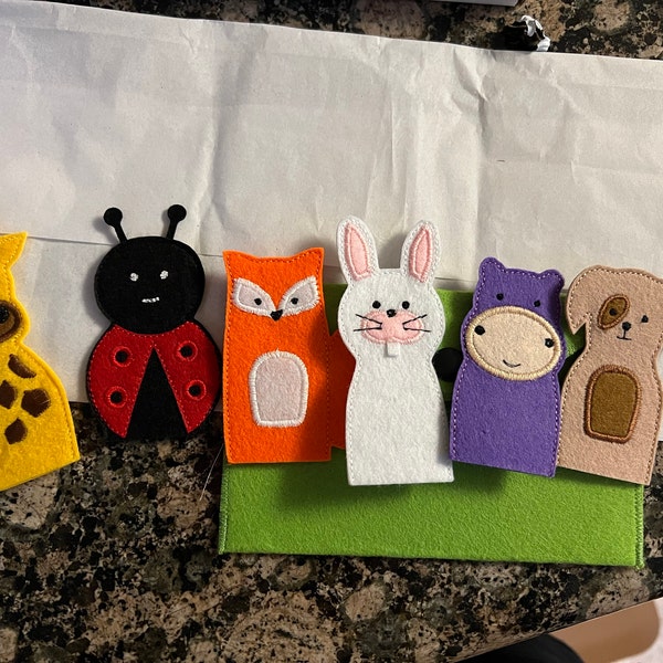 Make Your Own Felt Finger Puppets Set, Animal Puppets, Educational ...