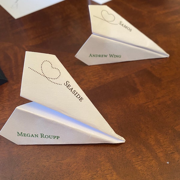 Airplane Seating Cards - DIY Digitial Download - I Design You Print ...