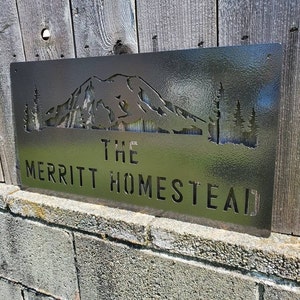 Custom Metal Mountain Welcome Sign - Etsy