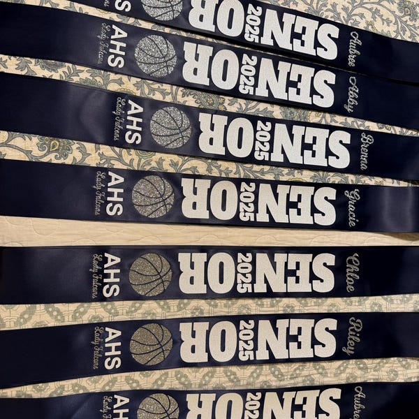 Senior Sash. Custom Senior Sash * CUSTOM: Name, Graduation Year, Sport ...