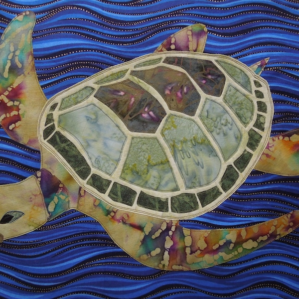 Sea Turtle Applique Pattern: Snappy Water Creature Quilt Project (PDF ...