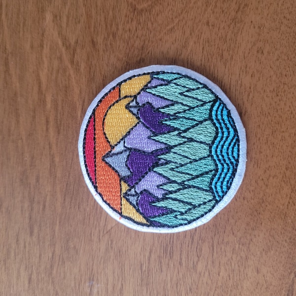 Patchclub Mountain and River Outdoor Adventure Patch - Colorful All ...