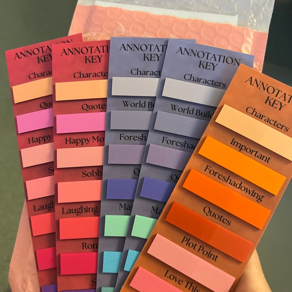 Annotation Bookmark With Tabs | Fantasy, Romance, Thriller, Horror ...