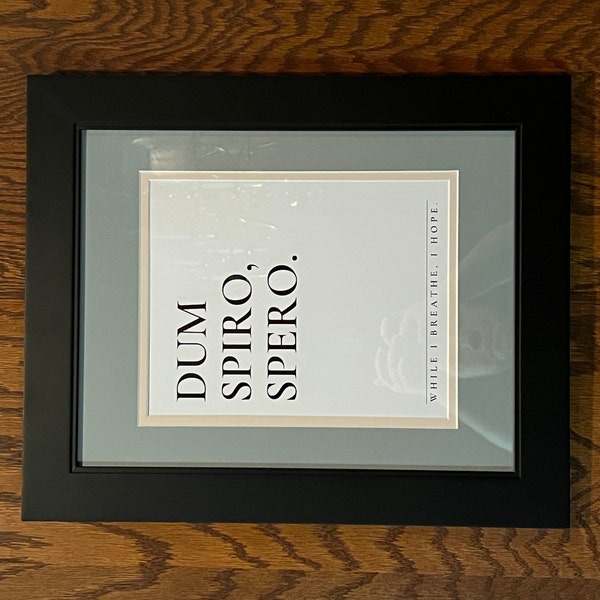 Dum Spiro Spero, While I Breathe I Hope, Hope Quote, Typography Print ...
