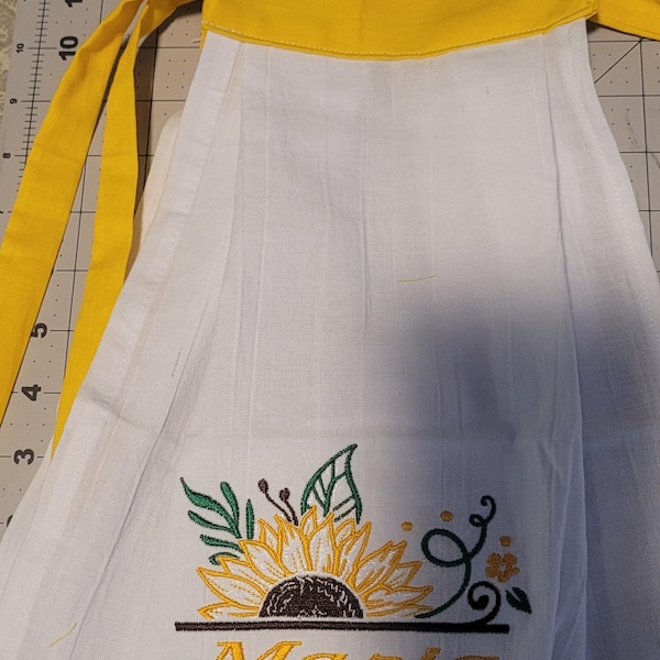 Sunflower Monogram Name Drop Machine Embroidery Design/ Machine ...