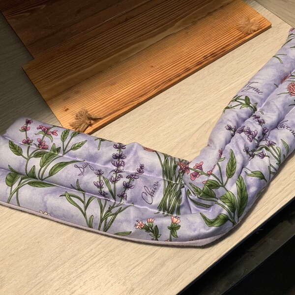 Lavender Neck Wrap, Lavender and Flaxseed Filled, Aromatherapy Neck ...