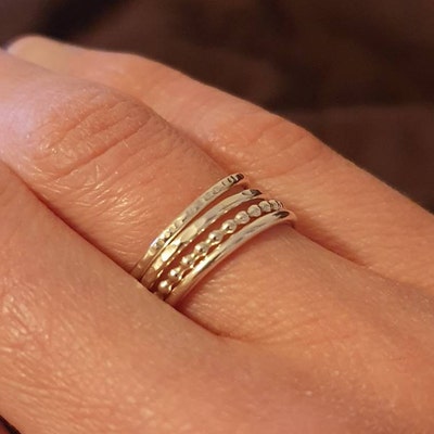 Sterling Silver Minimalist Ring Setsterling Silver Stacking Rings ...