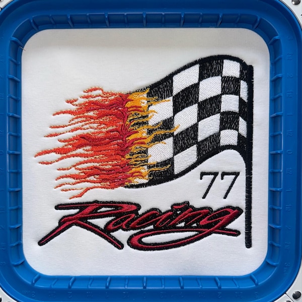 Racing Flag Word Embroidery Design, Racing Embroidery Design, Formula ...