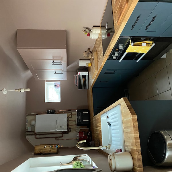 Solid Oak Kitchen Worktops 2M & 3M Lengths Free Cutting to Size Premium ...