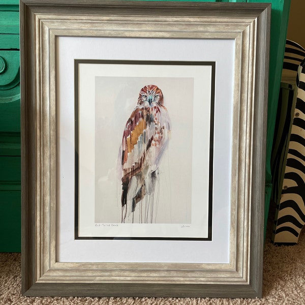 RED-TAILED HAWK, Archival Ink Print of Original Painting, Sheila Dunn ...