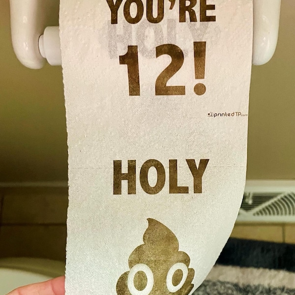 Printed TP Holy Poop It's a Boy! Printed Toilet Paper Gag Gift – Funny ...