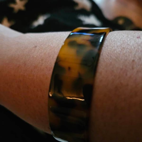 Samoan/hawaiian Style Faux Turtle Shell Bracelet - 2.0 Cm Wide - Etsy