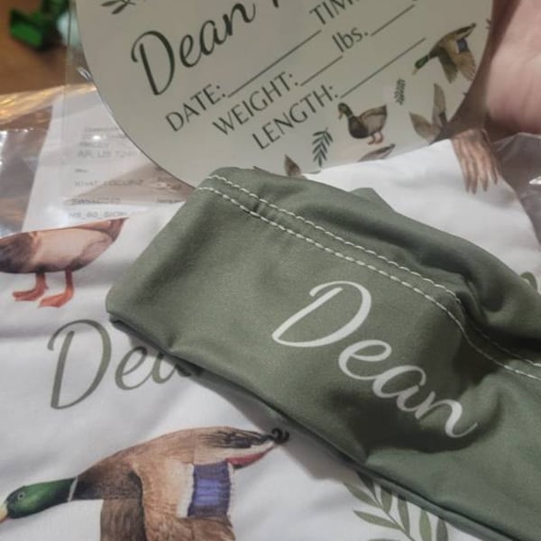 MALLARD DUCK Baby Birth Stat Sign Gift Set -personalized Birth ...