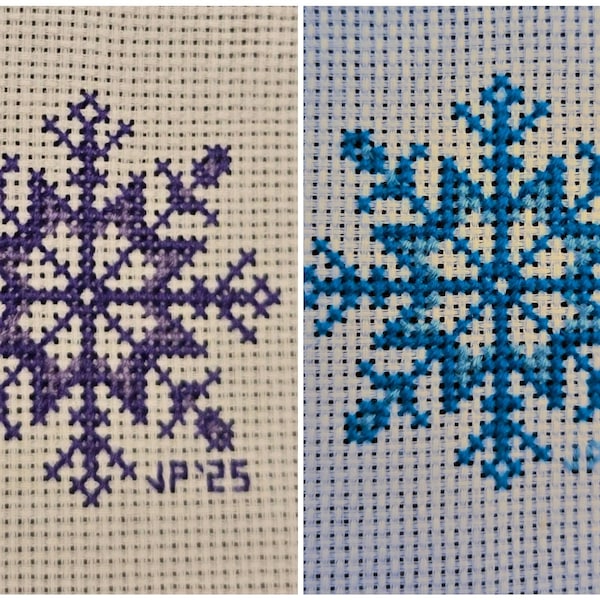Small Snowflake Cross Stitch Ornament Mini Cross Stitch Pattern PDF ...