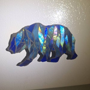Bear and Moose in a Canoe Glass Mosaic - Etsy
