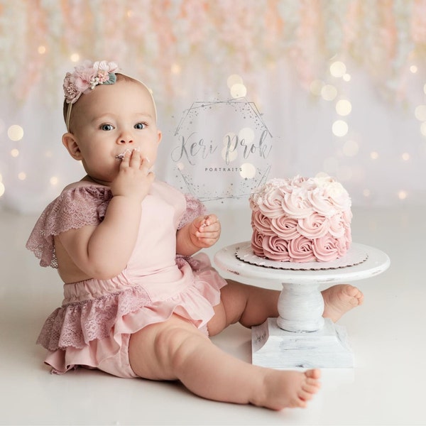 Cake Smash Outfit Girl, Cake Smash Romper, Baby Girl Boho Romper, First ...