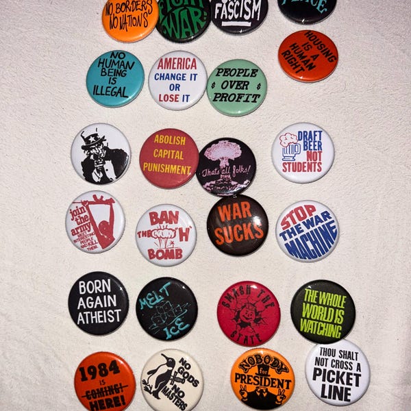 Vintage Reproduction Buttons Magnets & Bottle Openers. Political Set 16 ...
