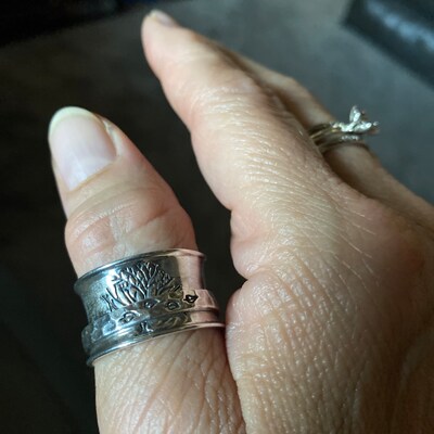 Tree of Life Ring, Spinner Ring, Sterling Silver Ring for Women, Nature ...