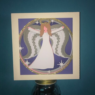 Angel Shadow Box Svg, Angel Shadow Box, Angel Svg, 3d Angel Svg, 3d Svg ...