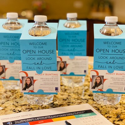 Bottle Hang Tags for Open Houses & Real Estate Agents Real Estate Agent ...