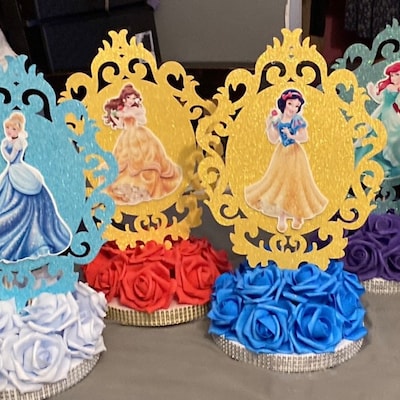 Set of 6 Disney Princesses Centerpiece STAND NOT INCLUDED, Table Decor ...