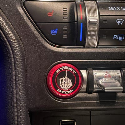 Fits Mustang COYOTE Start Button Cover for Ford Mustang Ignition Push ...