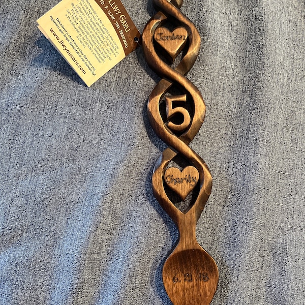 Celtic Tree of Love Spoon - Free Engraving of Names & Date on Hand ...