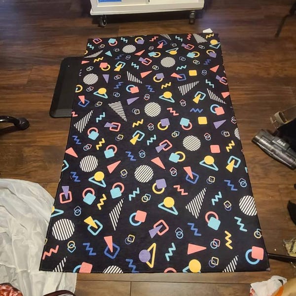 Kawaii Moon Carpet, Cute Stars Clouds Pink Purple Anime Area Rug ...