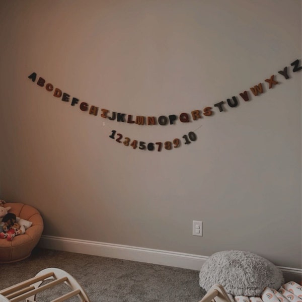 Alphabet Garland Felt | ABC Garland | Kids Christmas Present - Etsy