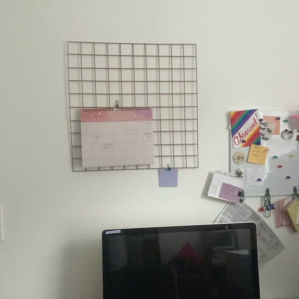 Black Wire Wall Square Grid Set of Wall Grid Pocket Multifunction Home ...