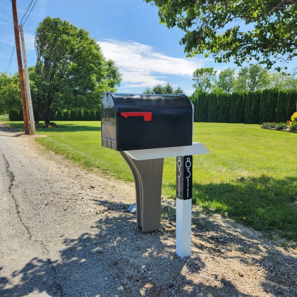 Hanging Reflective Mailbox Post Sign, Ariel Font, up to 5 Numbers - Etsy