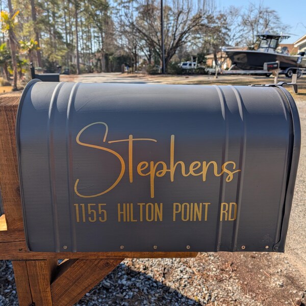 Custom Mailbox Decal | Mailbox Decal | House Numbers Mailbox Decal ...
