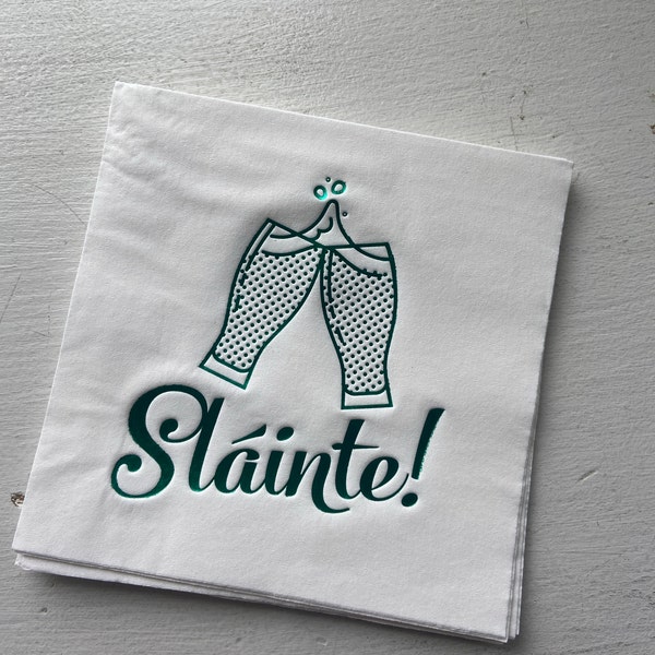 Slainte Irish Cheers Napkins - Etsy