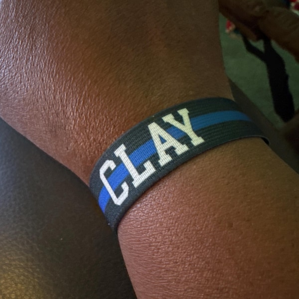 Reversible Custom Baseball Wristband Bracelet Hit Hard, Run Fast, Turn ...