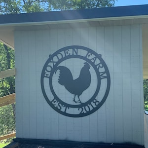 Rooster Farm Sign Chicken Sign Personalized Farm Sign Barn Sign Ranch ...