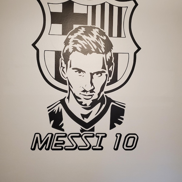 Lionel Messi Wall Decal 10 Sign Soccer Poster Sport Football Player ...