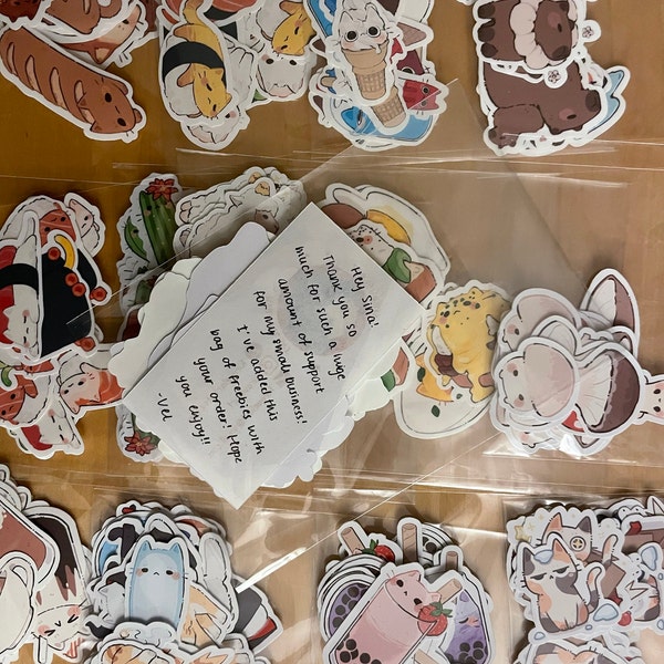 Boba Cat Sticker Set | Cute Cat Sticker Waterproof Durable Stickers ...