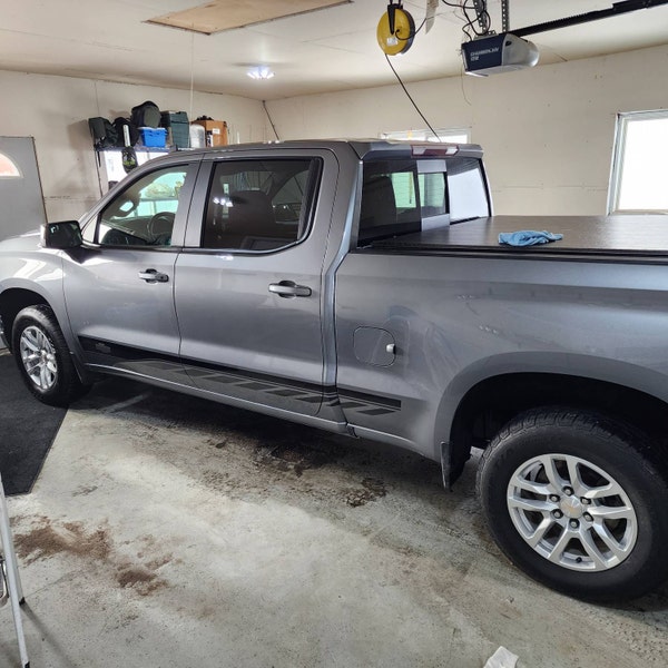 Fits Chevy Silverado Side Rocker Two Graphics Auto Vinyl Stripes 3M ...