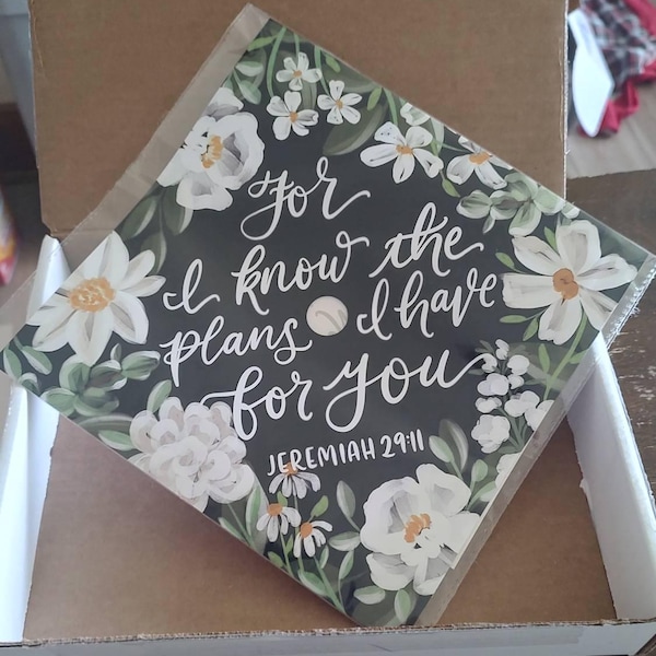 Custom Graduation Cap Topper, for I Know the Plans I Have for You ...