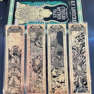 Cthulhu Bookmark, Lovecraft Books, Lovecraft Bookmark different ...