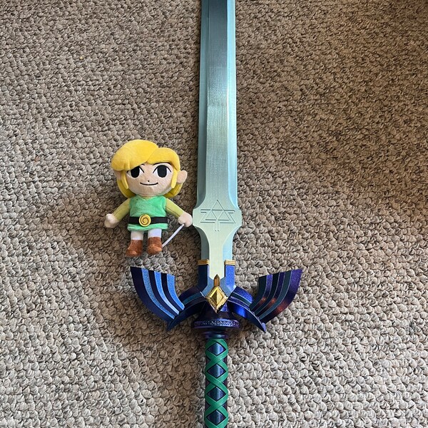 Zelda Master Sword V3 Life Size Metal Replica, Breath of the Wild ...