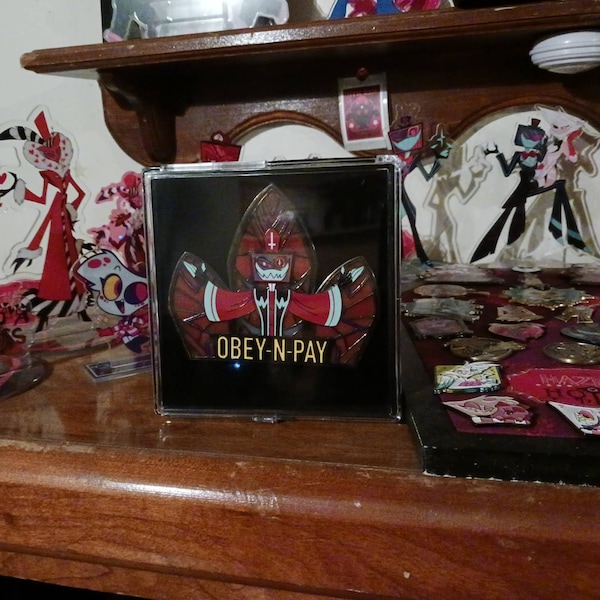 Obey-n-pay Stained Glass Vox Hazbin Hotel Enamel Pin - Gold or Black ...