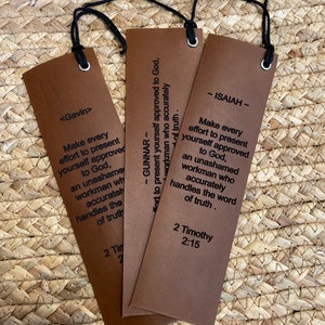 Leather Bookmark Gift Created Custom Just for You Great Bookmarks on ...