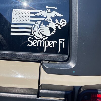 USMC Semper Fi Vinyl Decal United States Marine Corps Semper Fidelis ...