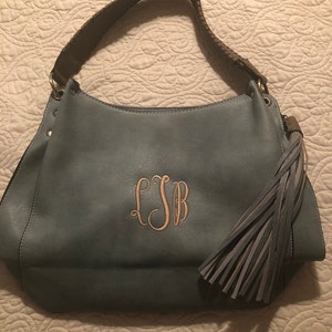 Rachel Monogrammed Tassel Hobo Purse Monogrammed Handbag - Etsy