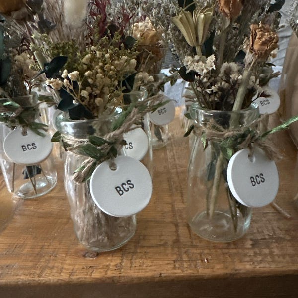 Clay Name Tags, Personalised Clay Tags, Place Names, Wedding Favours ...