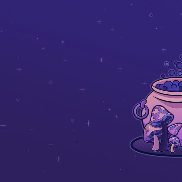 Cute Alchemy Magic Moon and Stars Mystic Lunar Computer Desktop Theme ...