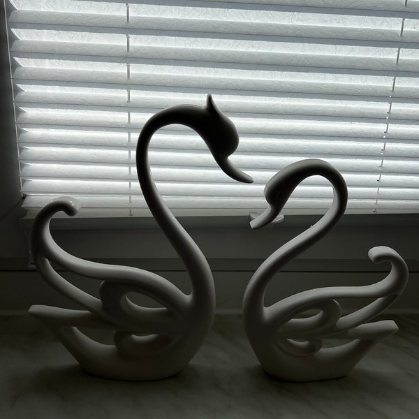 Elegant Swan Silicone Mold-2 Styles Hollow Swan Resin Molds-plaster ...