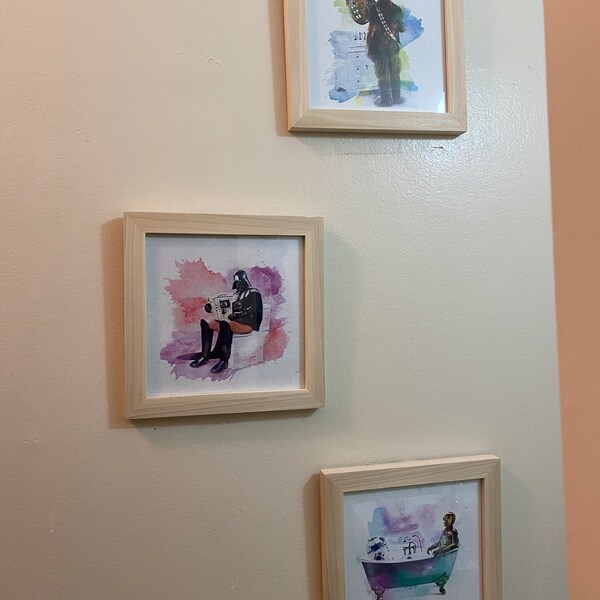 Spa Wars BATHROOM Art, VADER on Toilet, Spa Wars Bathroom Decor - Etsy